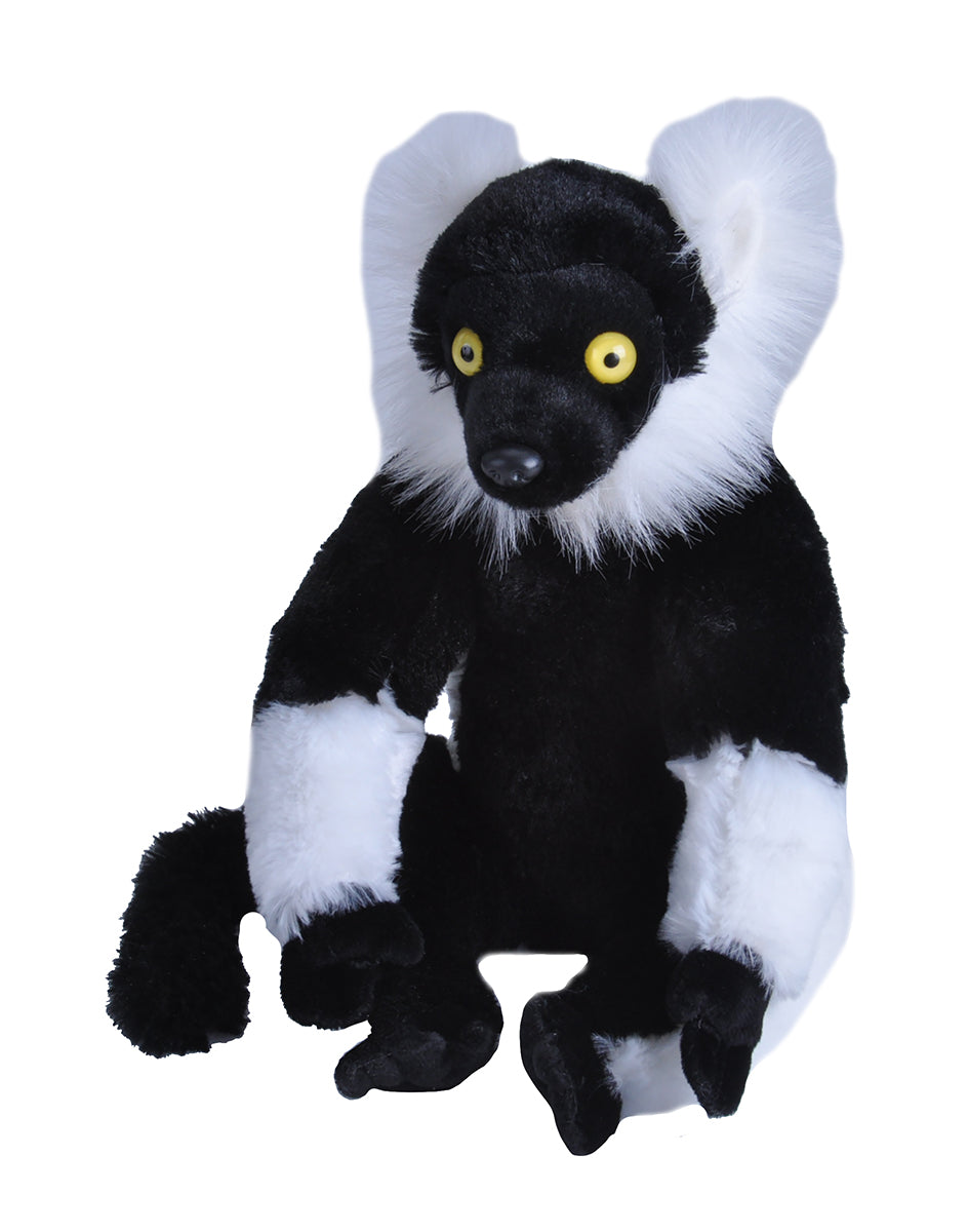 Cuddlekins Black & White Ruffed Lemur Stuffed Animal 12" – Wild ...